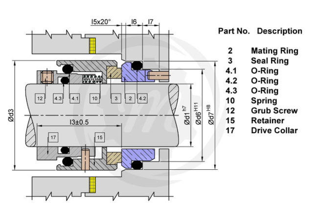 Capsulated Spring mechanical seals, Capsulated spring balanced seals ...